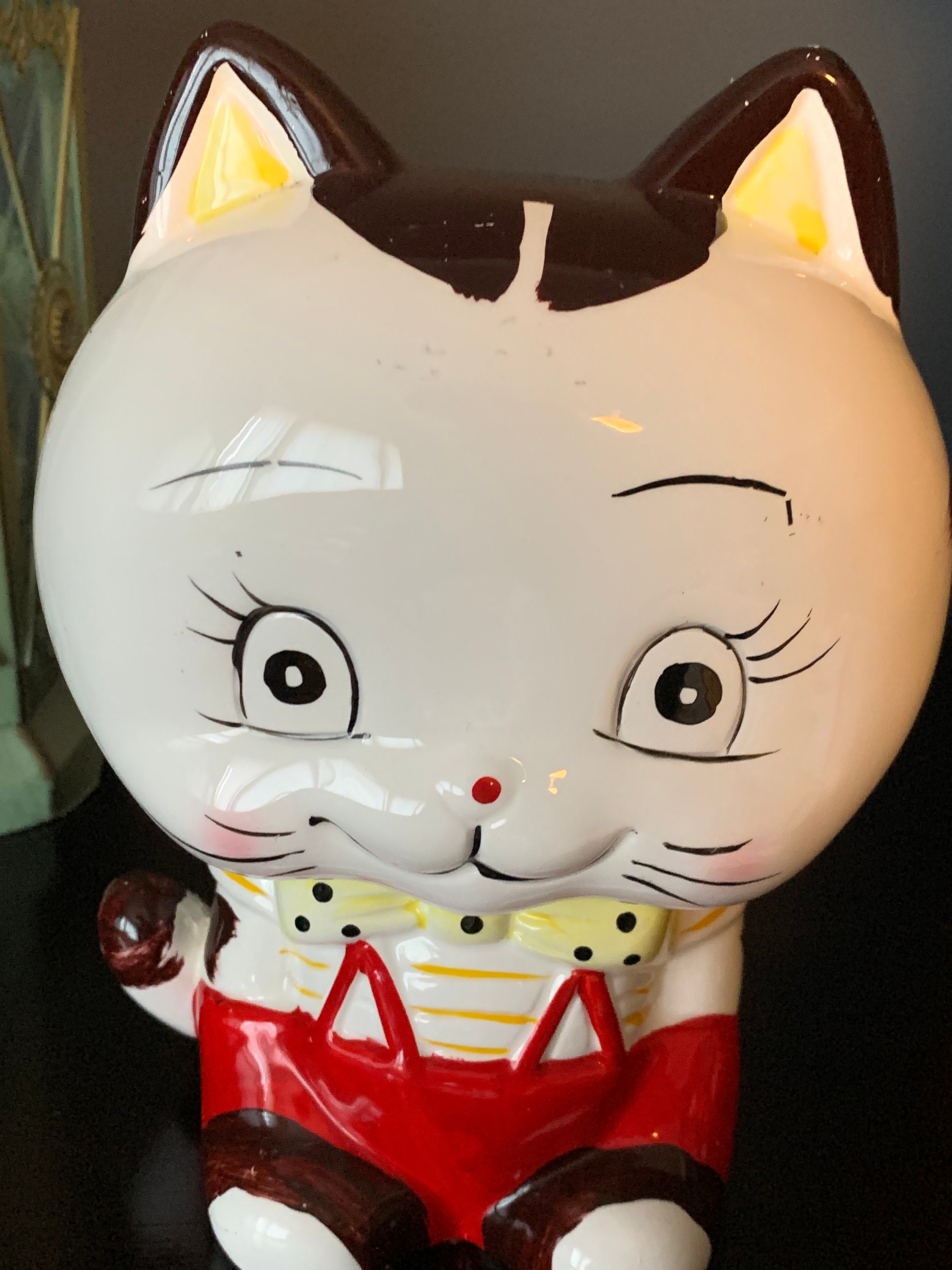 Vintage Gorgeous Ceramic Cat Bank Coin Bank Retro Kitschy | Etsy