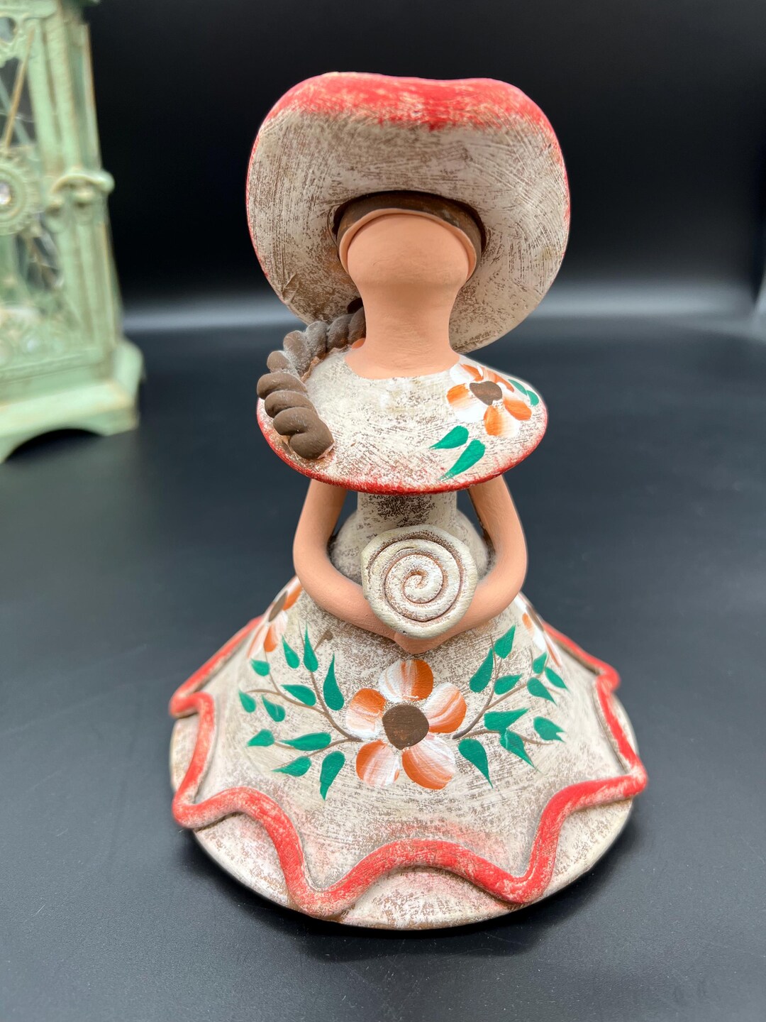 Vintage Gorgeous Dominican Republic Handmade Hand Painted Terracotta ...