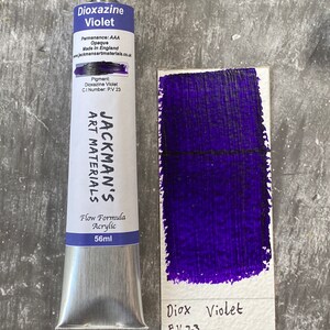 Dioxazine Violet - Professional Handmade Artist Flow Formula Acrylic - Jackman's Art Materials ...