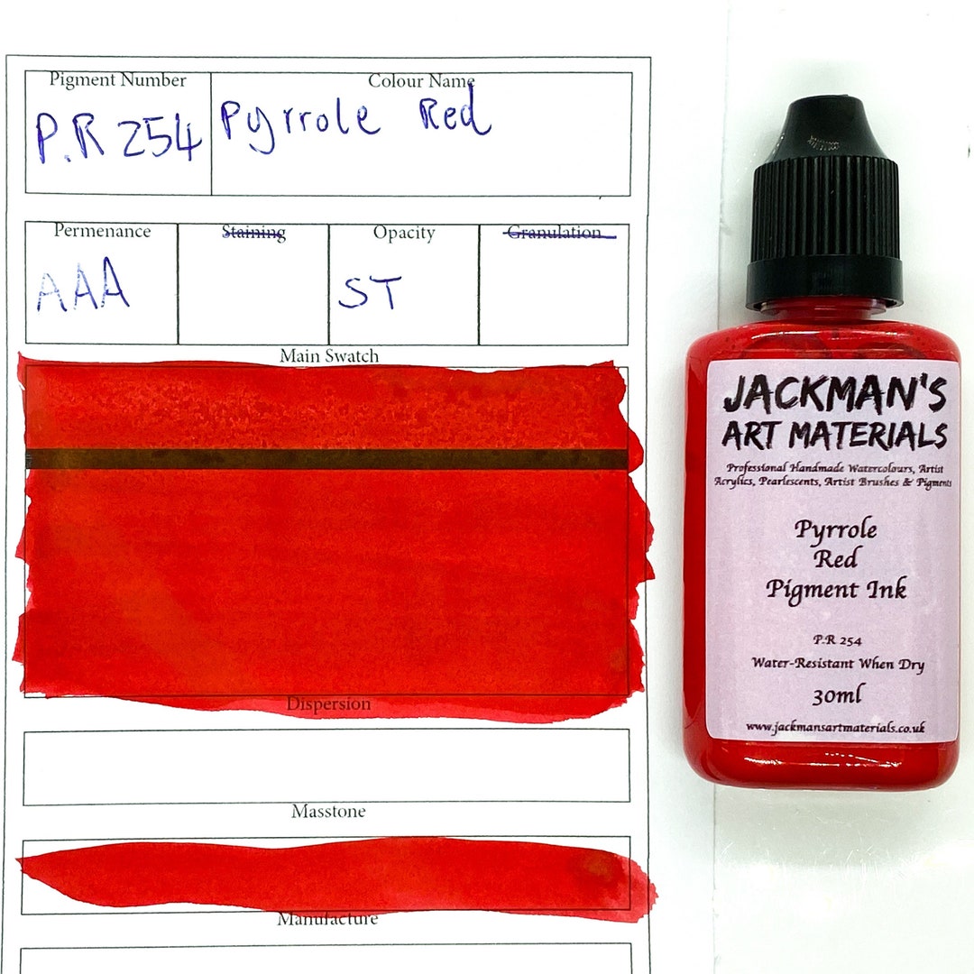 Pyrrole Red (water Resistant) Artist Pigment Drawing Ink - Jackman’s ...