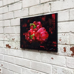 Bell Pepper Capsicum Acrylic Painting Original 16 X 12 Cotton Canvas - Etsy