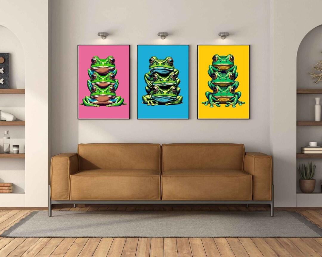 Triplets Frog Pop Art Digital Downloads Printable Art Available in ...