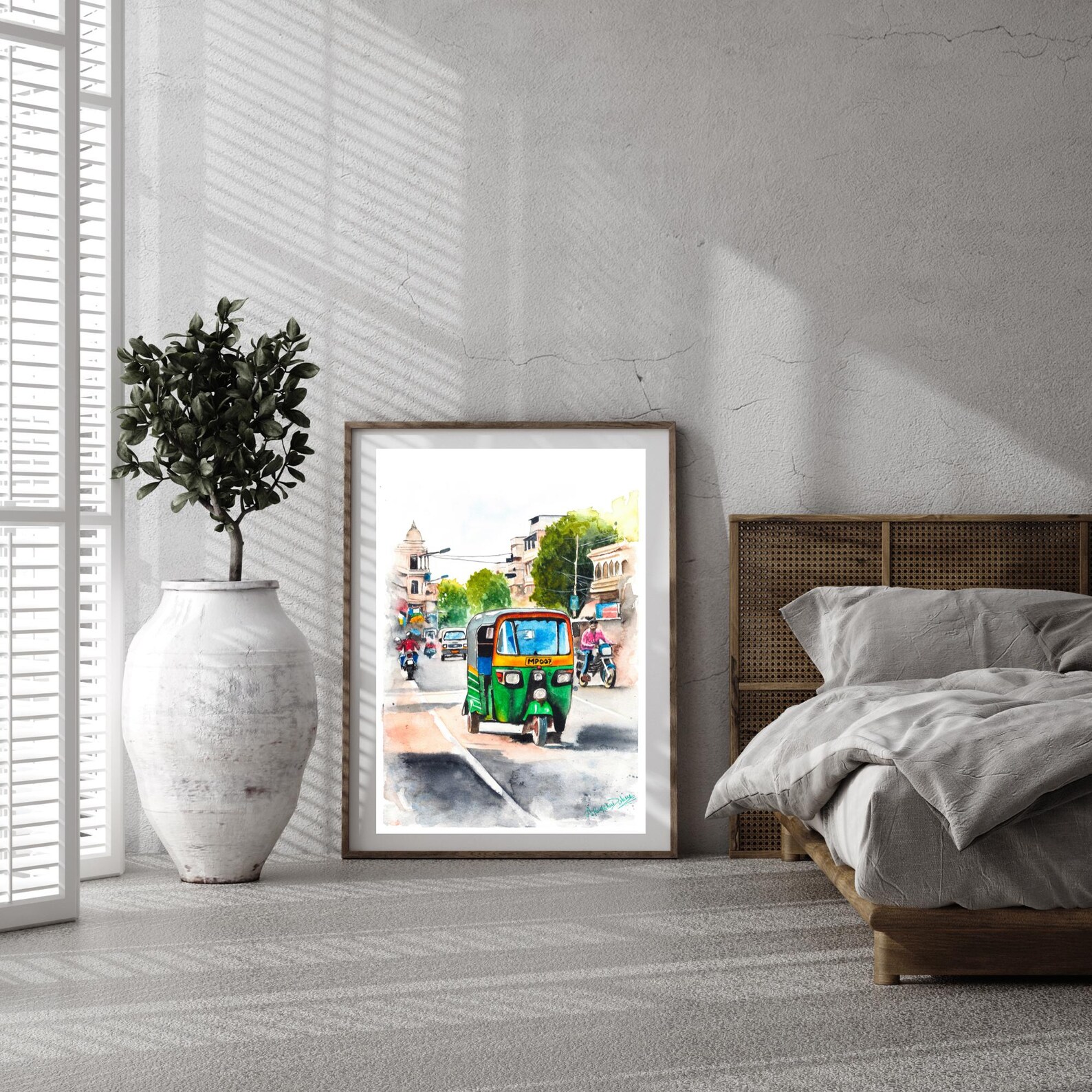 Vibrant Indian Auto Rickshaw | High-quality Art Print | Perfect for ...