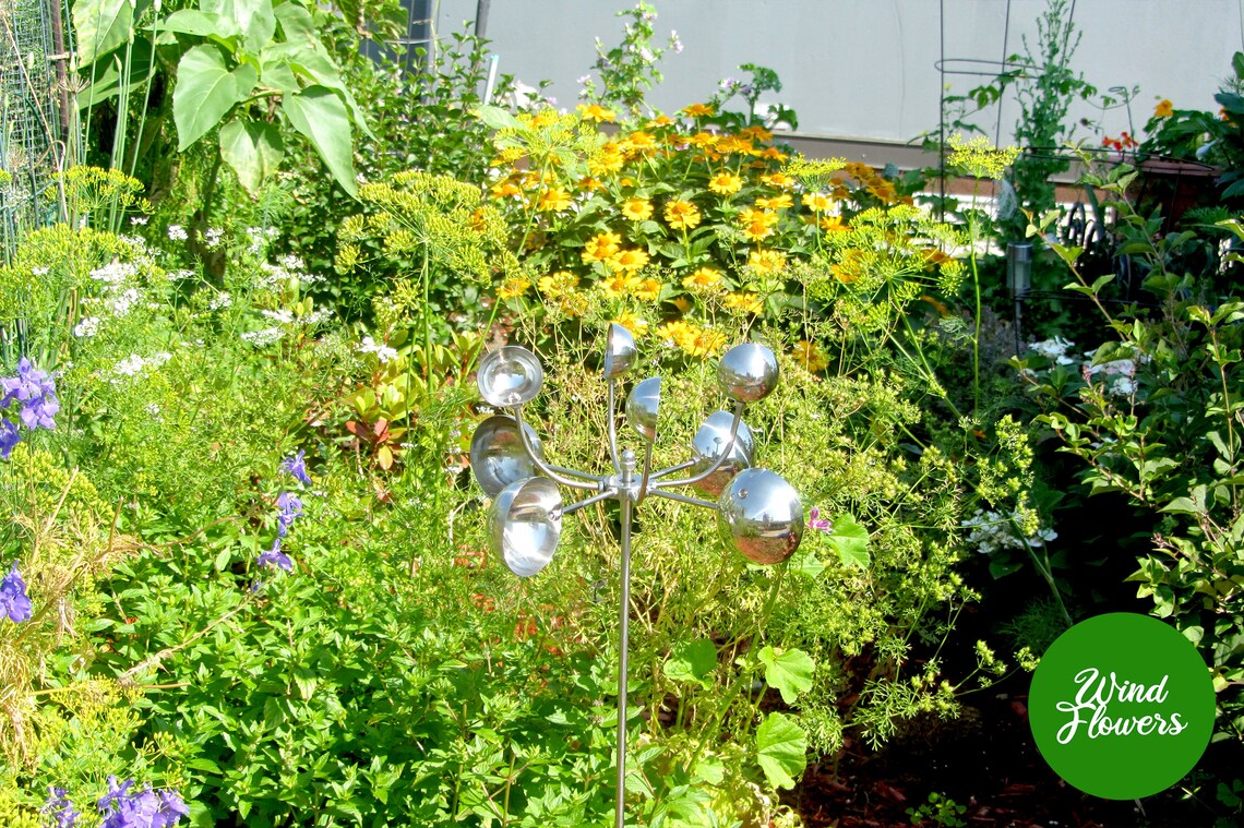 Wind Flower I Metal Yard Art Metal Yard Art Flowers Metal - Etsy Canada