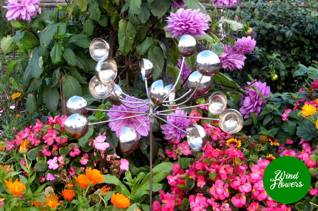 Wind Flower XI | Kinetic Wind Spinner | Yard Art | Metal Garden ...