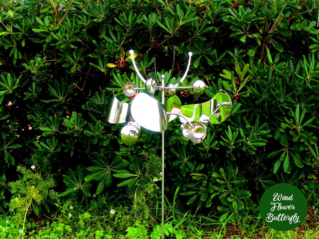 Kinetic Butterfly Wind Spinner: Rustproof Metal Garden Sculpture - Etsy