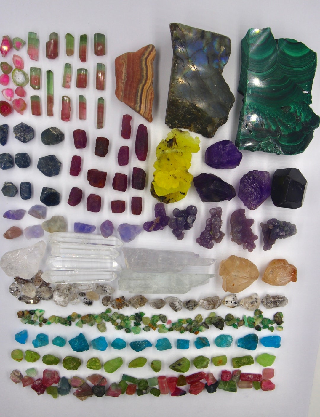 Amazing 17 Different Minerals Ruby, Sapphire, Tourmaline, Emerald ...