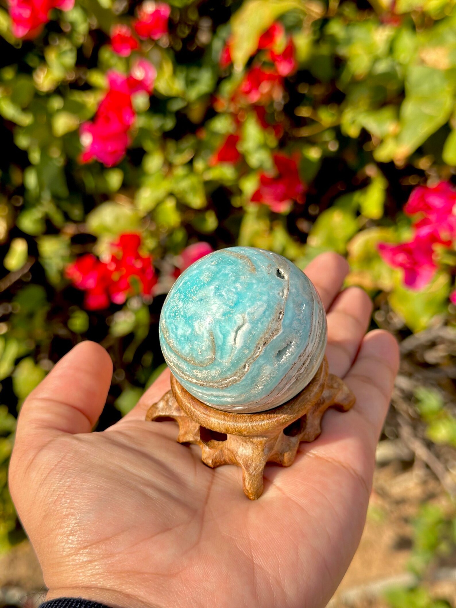 Rare Quality Caribbean Calcite Sphere cute Real Crystal Sphere Gemstone ...