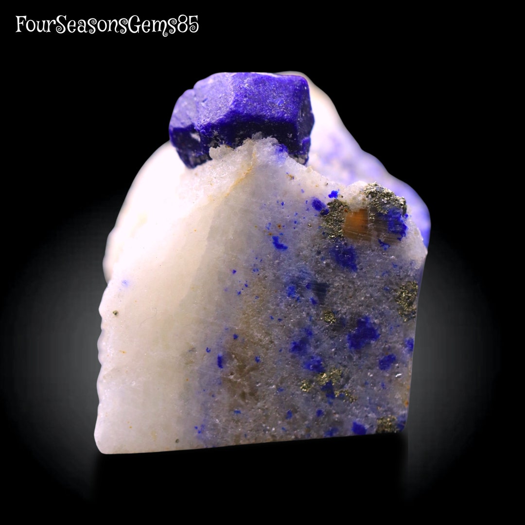 Top Grade Ink Blue Color Lapis Specimen With Golden Pyrite From ...