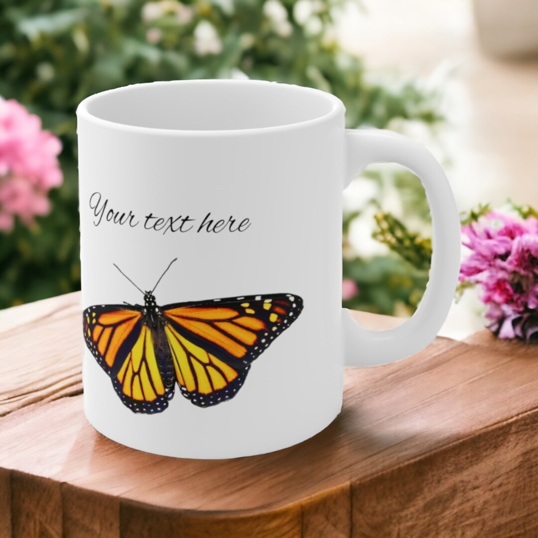 Personalized Monarch Butterfly Mug - Ceramic Mug 11oz - Etsy