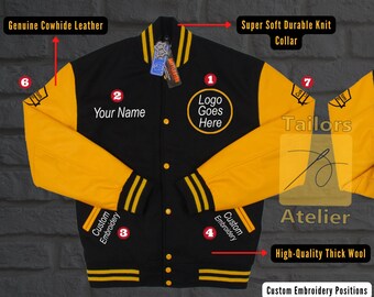 Leather Football Jacket - Etsy