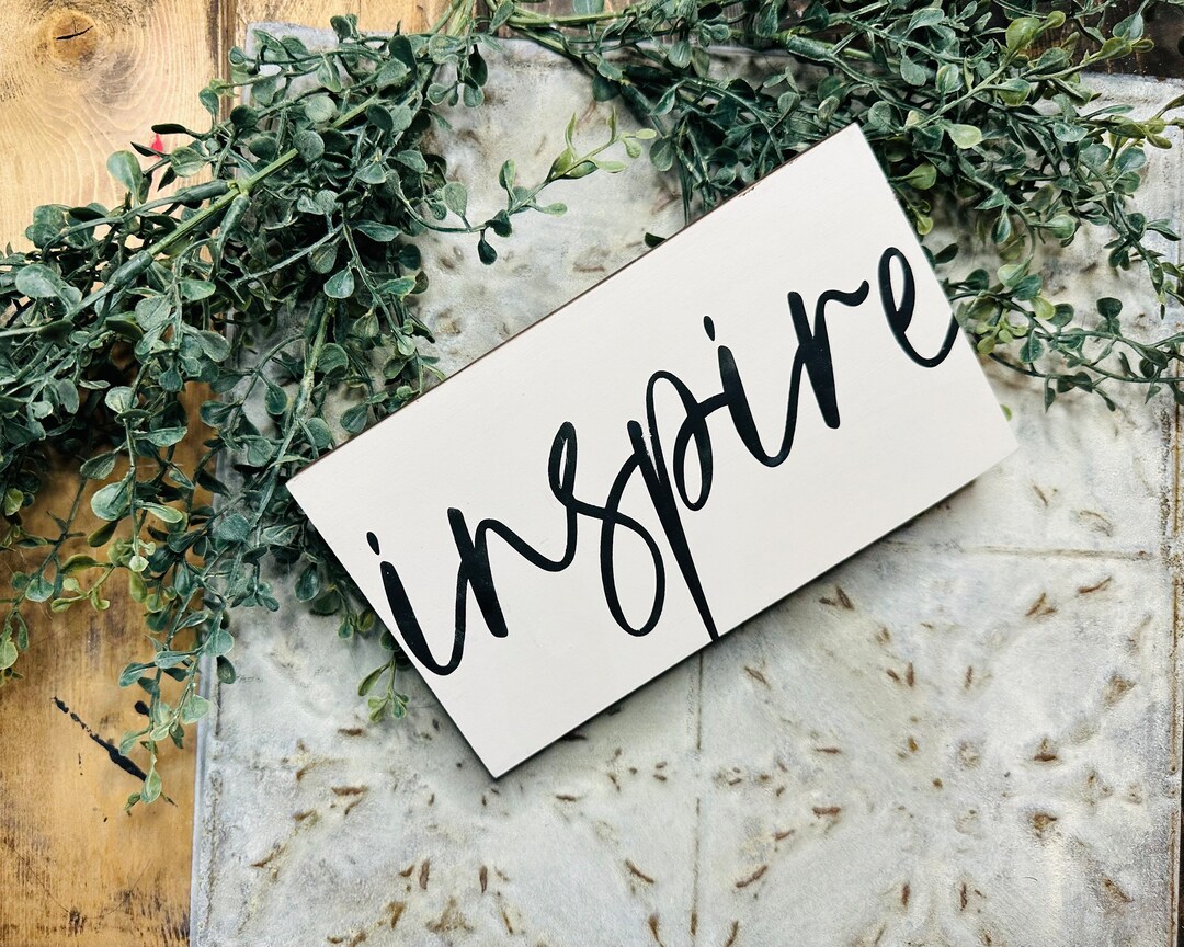 Custom Word Wooden Sign: Farmhouse Decor, Inspirational Gift - Etsy