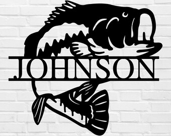 Fish Metal Name Sign - Etsy