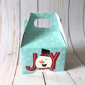 10 Snowman Party Favor Boxes, Small Holiday Gable Box, Winter Party ...