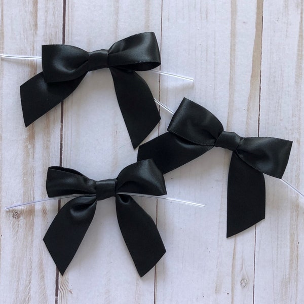 Small Black Bow - Etsy
