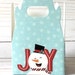 10 Snowman Party Favor Boxes, Small Holiday Gable Box, Winter Party ...