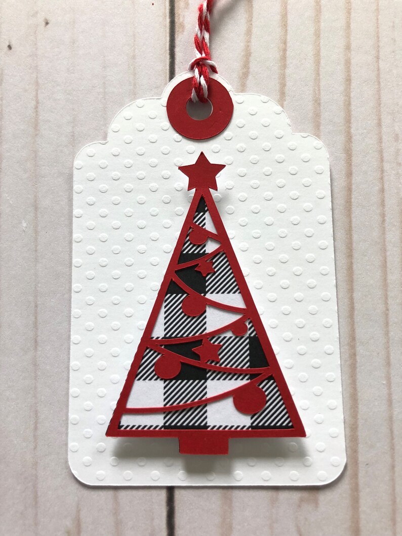 12 Buffalo Check Christmas Gift Tags Buffalo Plaid Christmas - Etsy