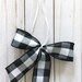 10 Black and White Buffalo Plaid Bows, Farmhouse Decor Bows, Tiered ...