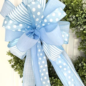 Blue New Baby Boy Bow, Baby Shower Decor, Hospital Door New Baby ...