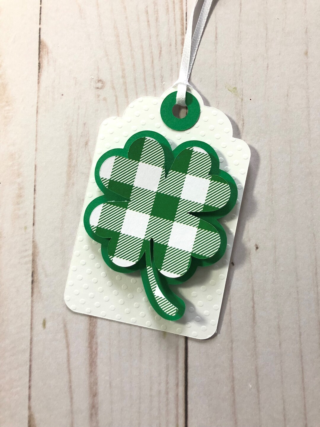 12 Shamrock Gift Tags Buffalo Check St. Patrick's Day - Etsy