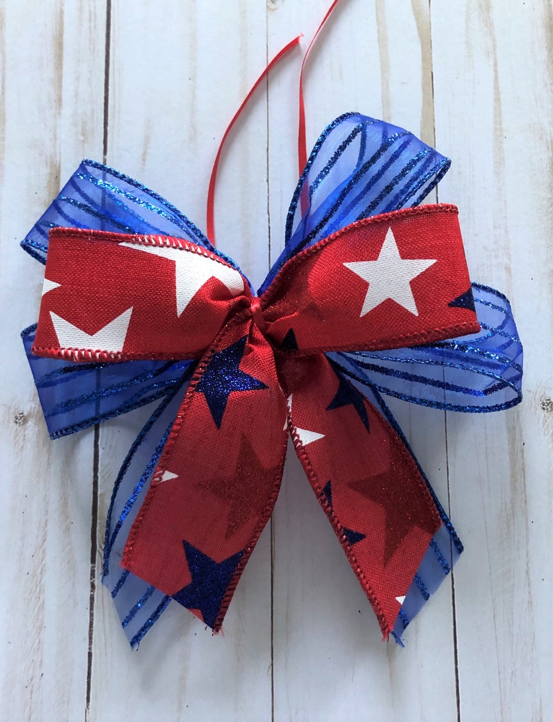 4 Patriotic Decor Bows Fourth of July Bow 4th of July Party | Etsy