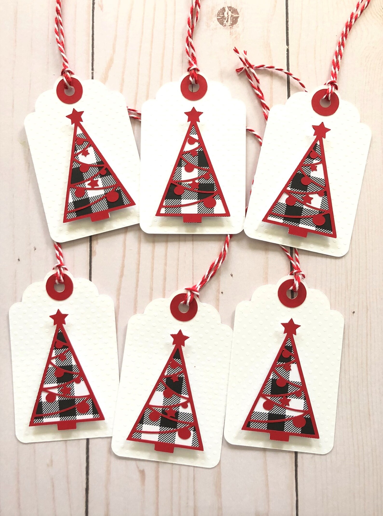 12 Assorted Buffalo Plaid Christmas Gift Tags Buffalo Check - Etsy