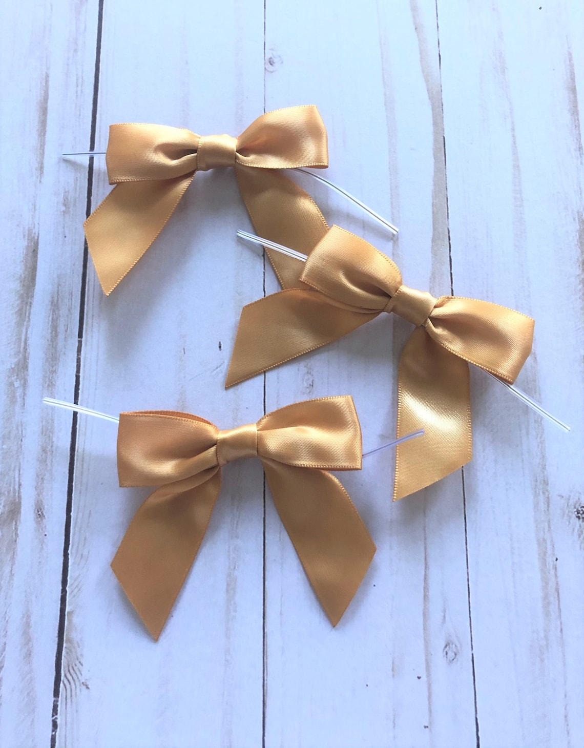 20 Gold Satin Bows Party Favor Bow Gift Bag Bow Special - Etsy