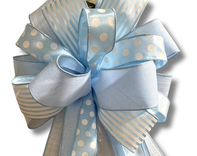 Blue New Baby Boy Bow, Baby Shower Decor, Hospital Door New Baby ...