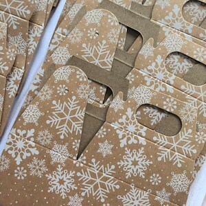 10 Snowflake Favor Boxes, Winter Party Decoration, Snowflake Treat Box ...