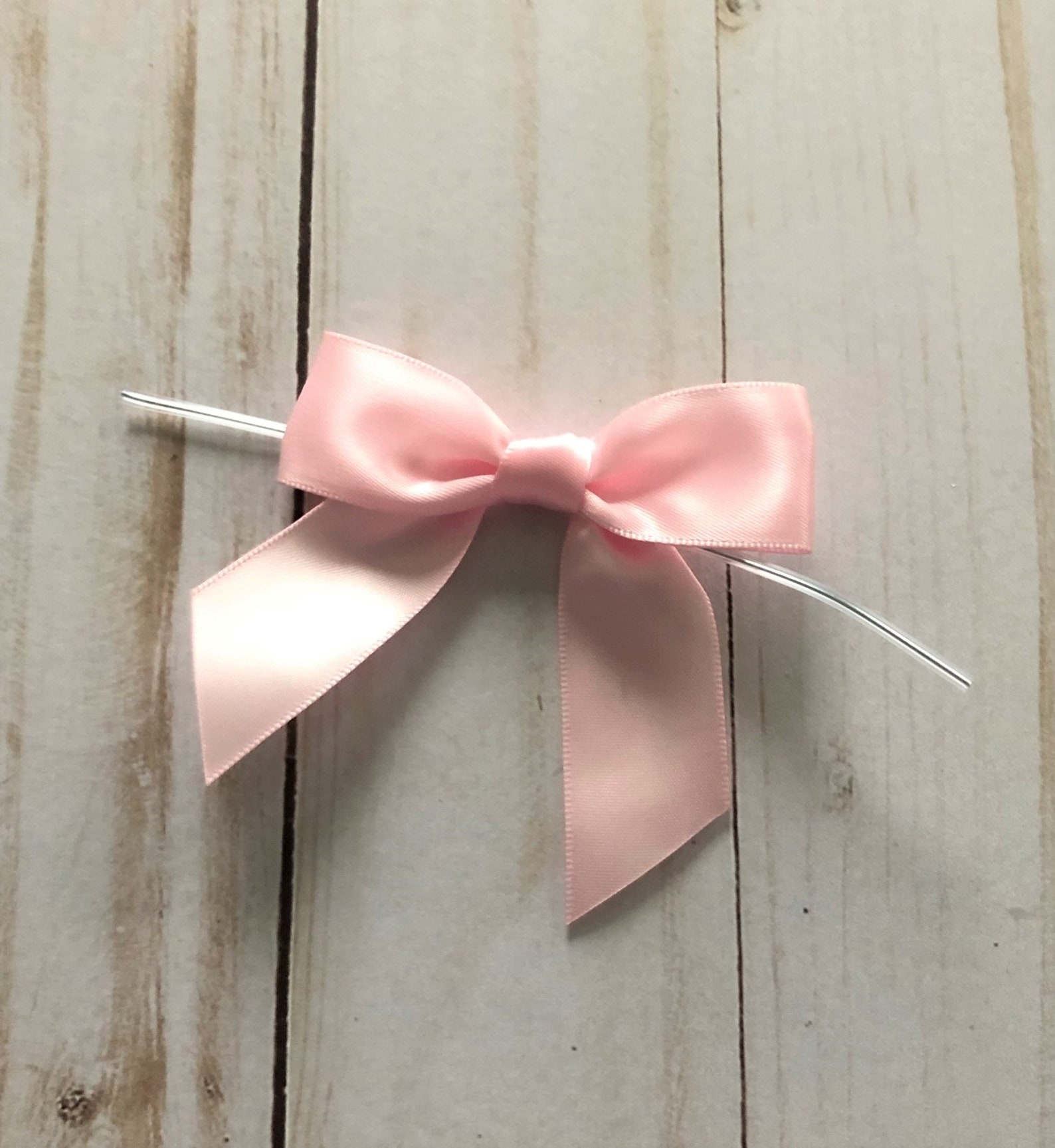 20 Light Pink Satin Bows, Party Favor Bow, Baby Shower Bows, Special ...