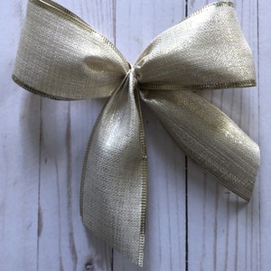 10 Gold Christmas Tree Bows, Gold Tree Decorations, Gold Bows for ...