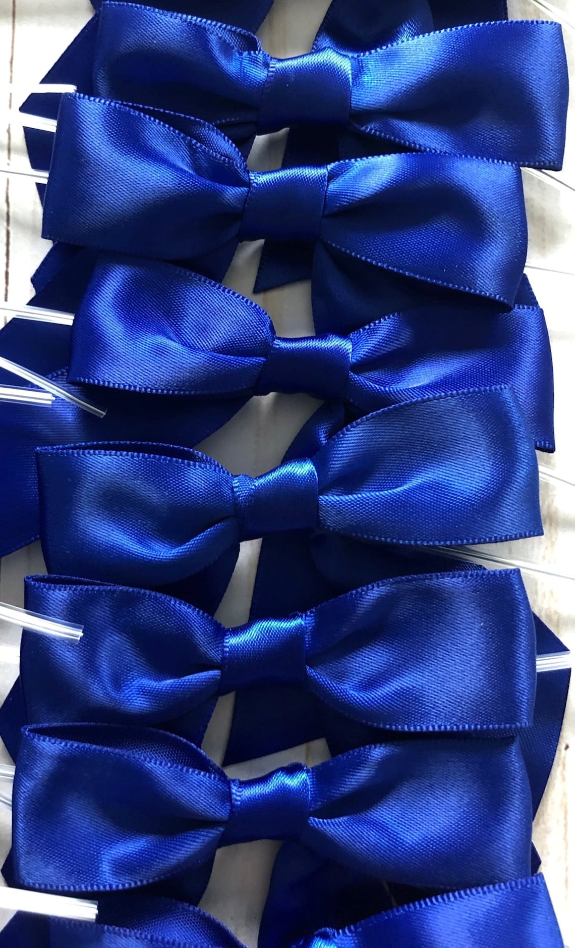 20 Blue Satin Bows Party Favor Bow Party Decor Accent Bows | Etsy