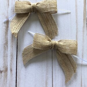 20 Small Jute Bows, Rustic Wedding Decor, Party Favor Bow, Gift Bag Bow ...