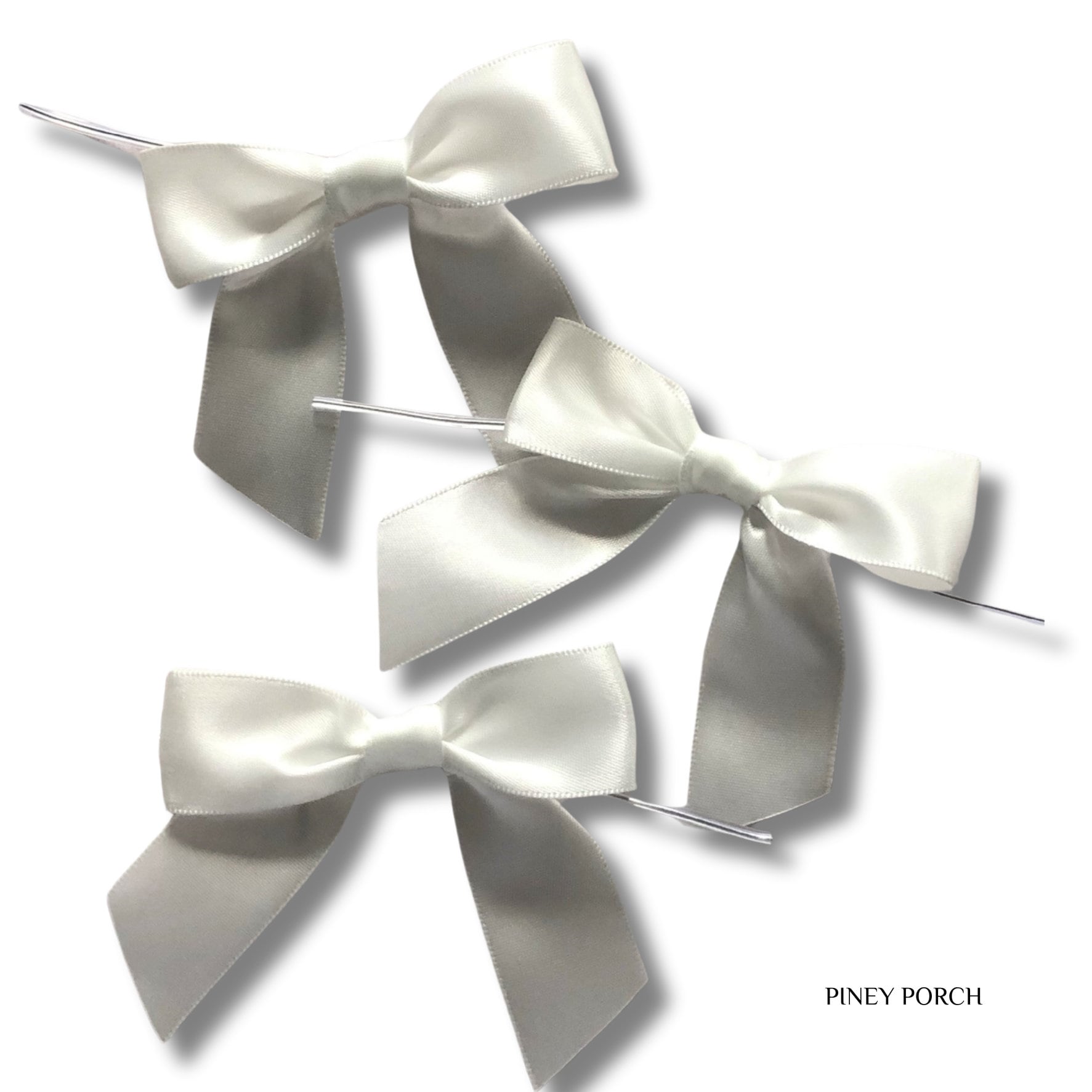 20 White Satin Bows, Small White Party Favor Bow, Wedding Favor ...