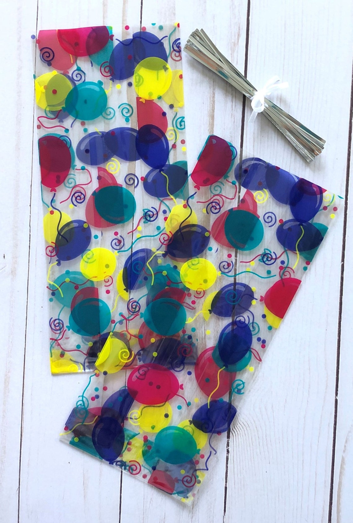 20 Balloon Party Favor Bags Cellophane Treat Bag Party - Etsy
