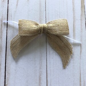 20 Small Jute Bows, Rustic Wedding Decor, Party Favor Bow, Gift Bag Bow ...
