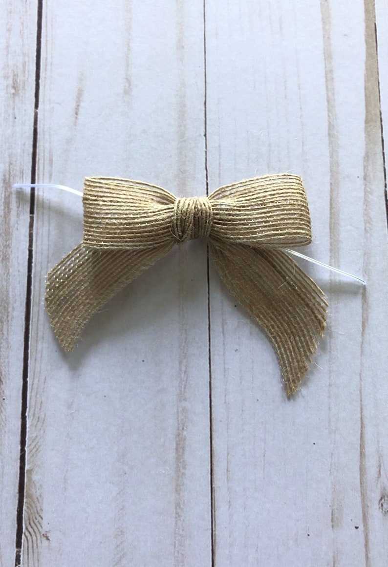 20 Small Jute Bows Rustic Wedding Decor Party Favor Bow - Etsy