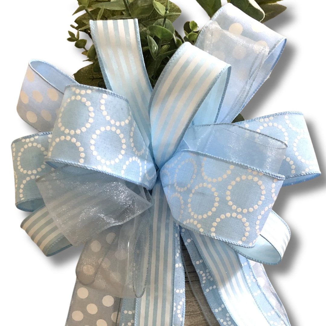 Blue New Baby Boy Bow, Baby Shower Decor, Hospital Door New Baby ...