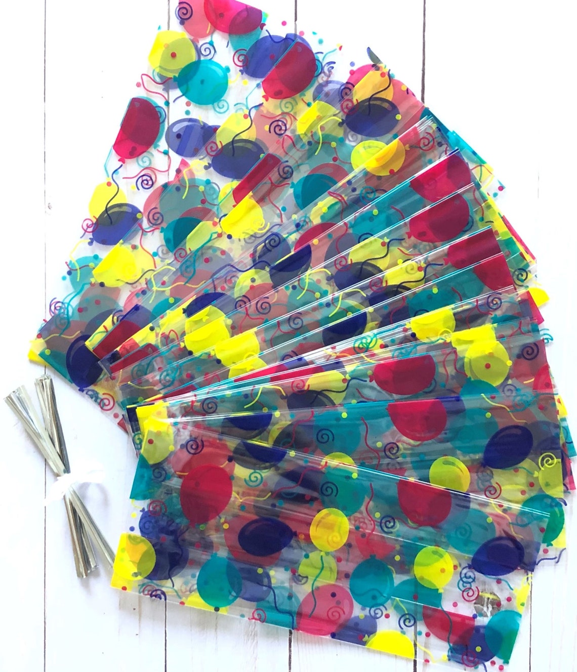 20 Balloon Party Favor Bags Cellophane Treat Bag Party - Etsy