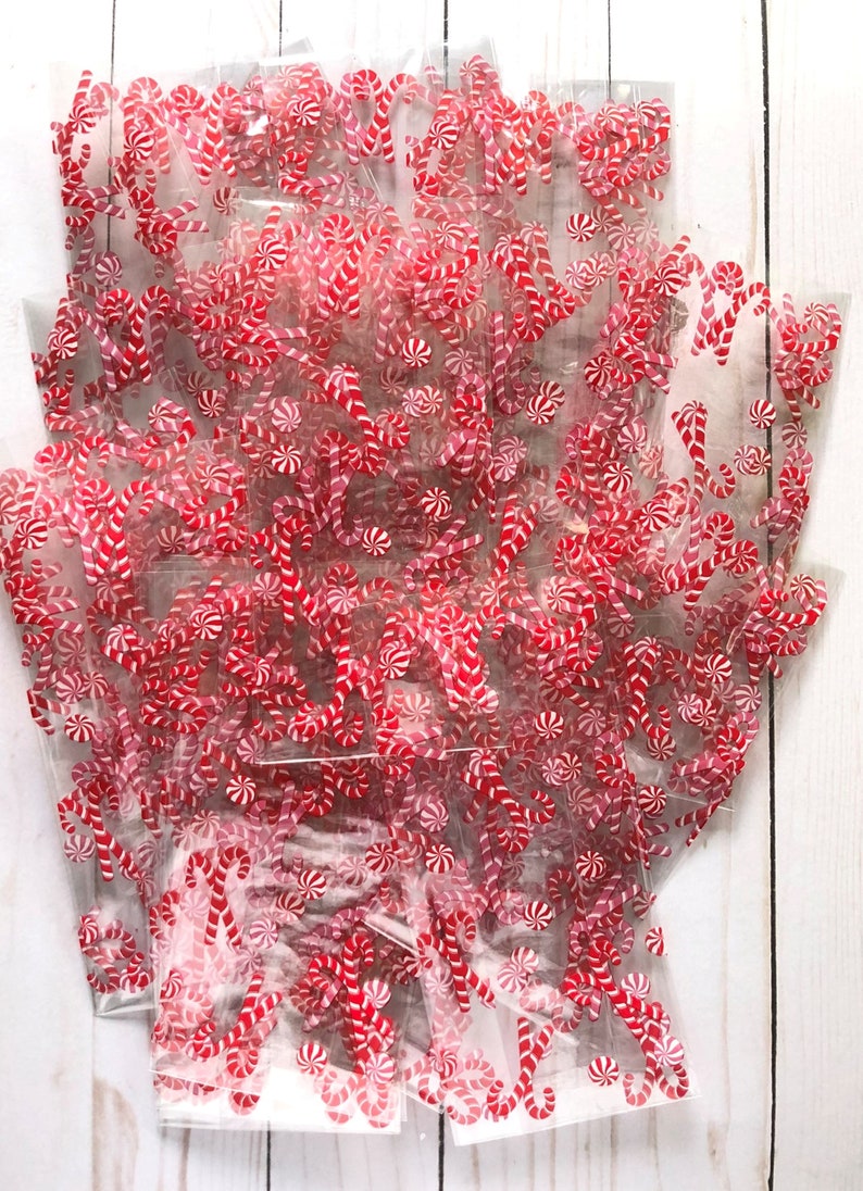 20 Candy Cane and Peppermint Christmas Party Favor Bag Red - Etsy