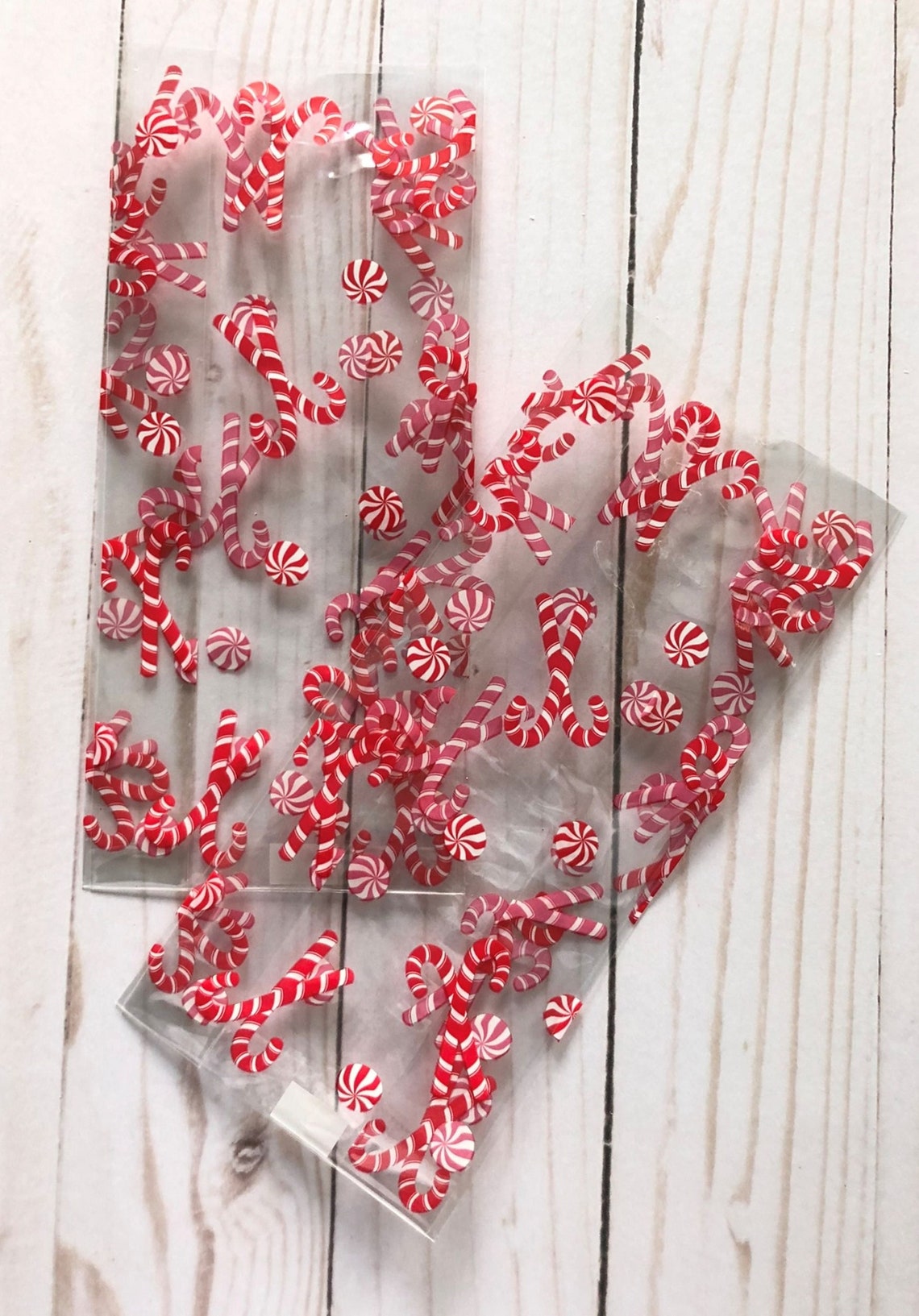 20 Candy Cane and Peppermint Christmas Party Favor Bag Red - Etsy