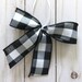10 Black and White Buffalo Plaid Bows, Farmhouse Decor Bows, Tiered ...