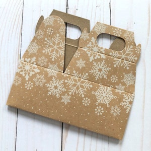 10 Snowflake Favor Boxes, Winter Party Decoration, Snowflake Treat Box ...