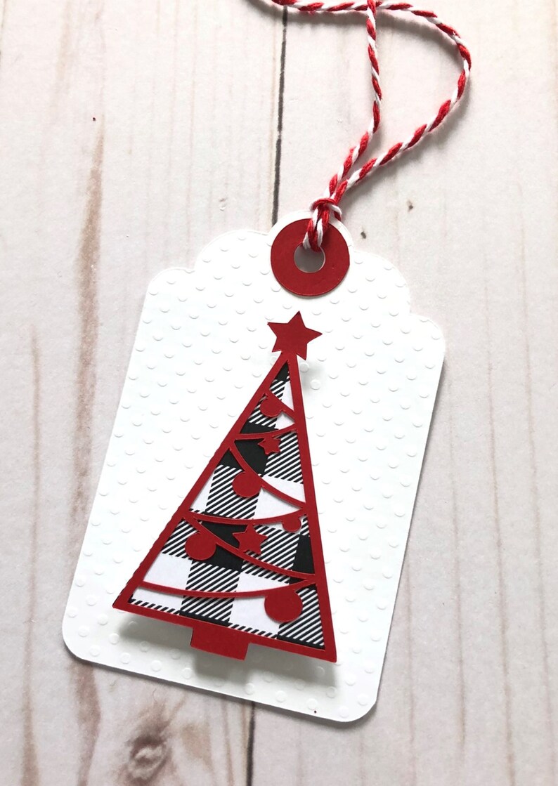 12 Buffalo Check Christmas Gift Tags Buffalo Plaid Christmas - Etsy