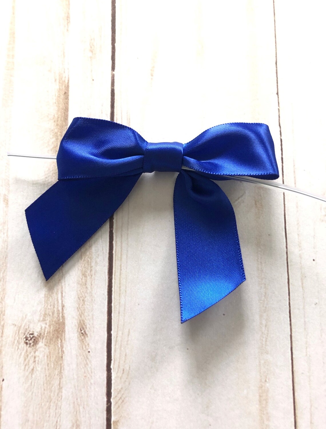 20 Blue Satin Bows Party Favor Bow Party Decor Accent Bows | Etsy