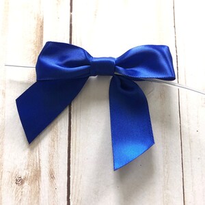 20 Blue Satin Bows, Party Favor Bow, Party Decor, Accent Bows, Favor ...