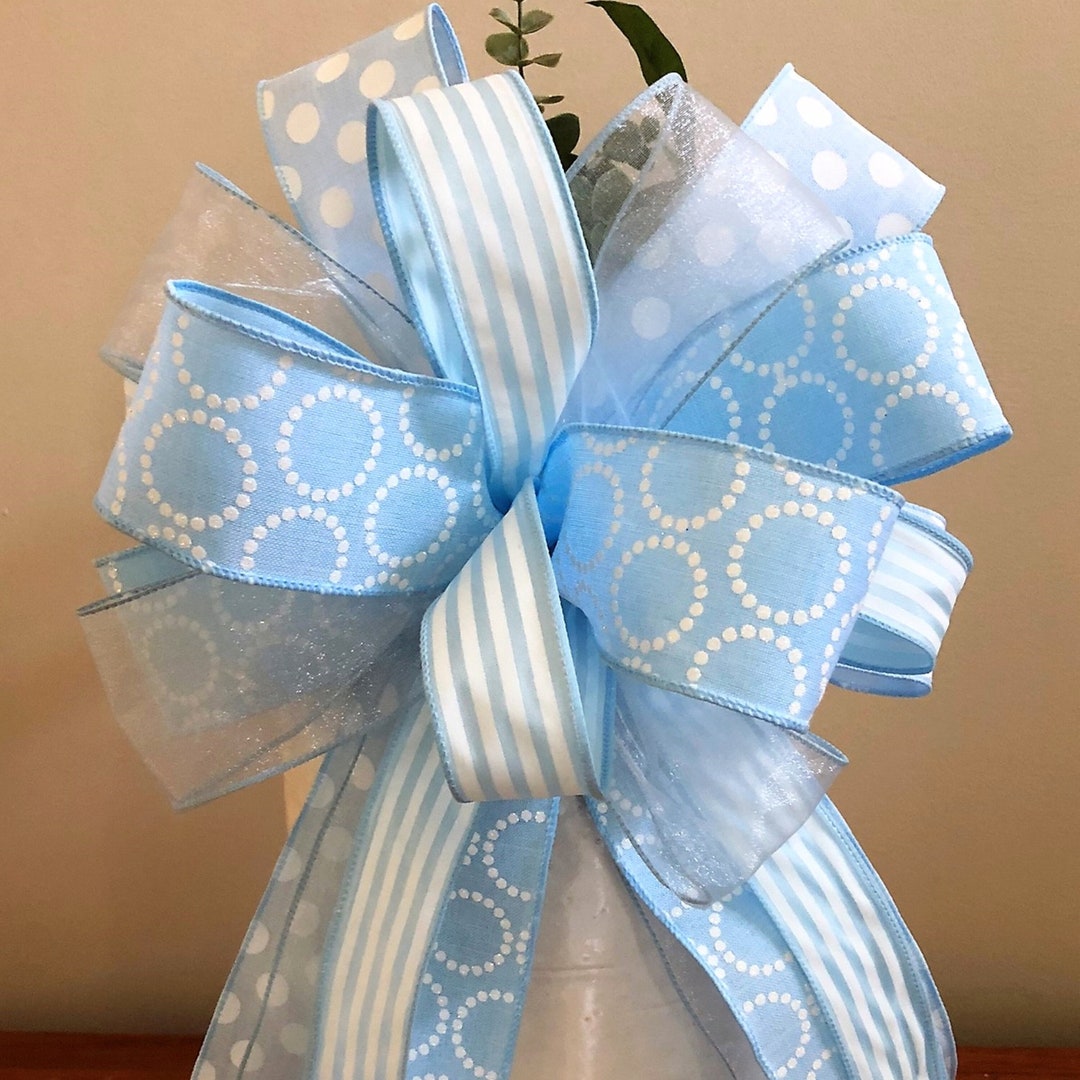 Blue New Baby Boy Bow, Baby Shower Decor, Hospital Door New Baby ...