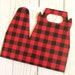 10 Red and Black Buffalo Plaid Party Favor Boxes Small - Etsy