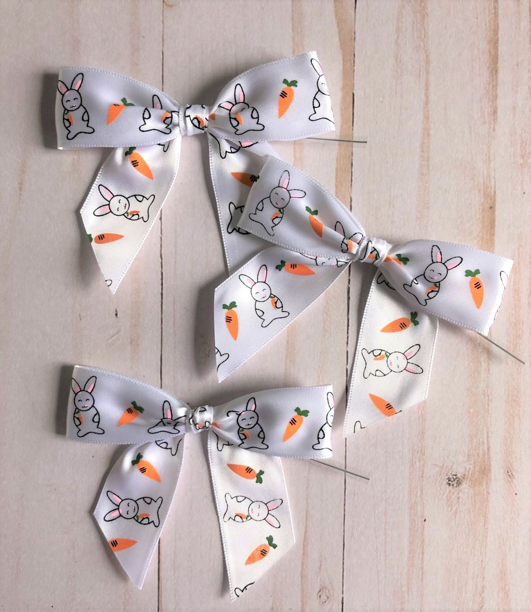 20 Easter Bunny Favor Bows Spring Party Favor Bow Small - Etsy
