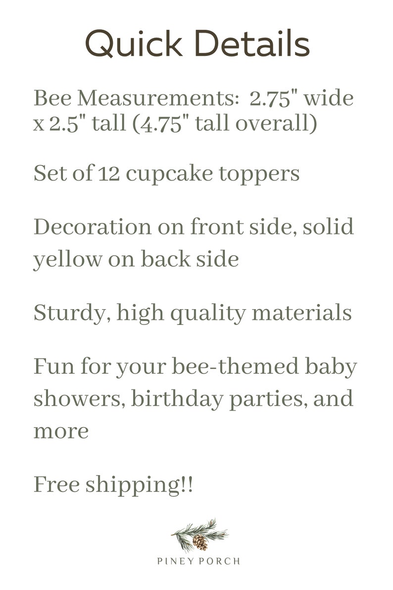 12 Bee Cupcake Toppers Bee Birthday Party Bumble Bee Party - Etsy